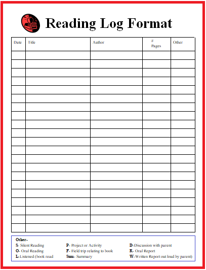 Free Daily Reading Log |WORK|