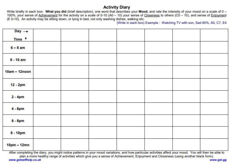 Activity Log Templates | Free Log Templates