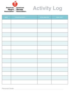 Activity Log Templates | 17+ Free Printable Word, Excel & PDF Formats ...