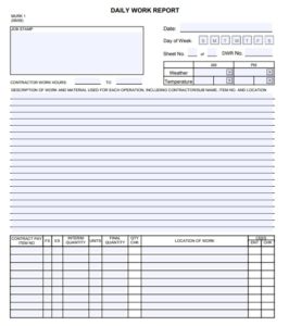 Daily Work Log Template | Free Log Templates