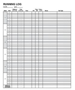 Running Log Template | Free Log Templates