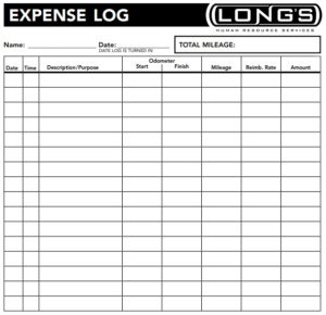 9+ Expense Log Template | Free Log Templates