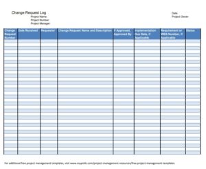 Change Log Template | Free Log Templates