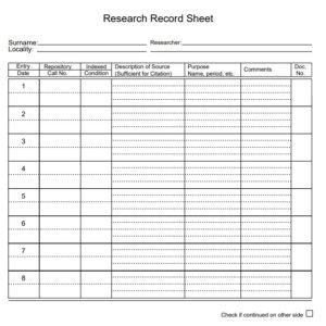 Research Log Template | Free Log Templates