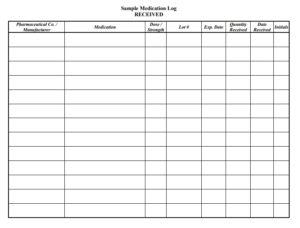 Medication Log Templates | 8+ Free Printable & Editable MS Word Formats ...