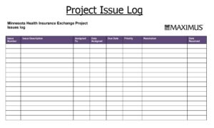 7+ Project Issues Log Template | Free Log Templates