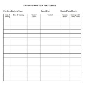 10+ Training Log Template | Free Log Templates