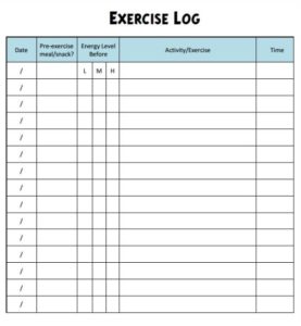 19+ Exercise Log Template | Free Log Templates