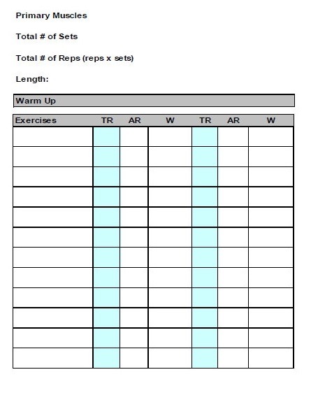 Exercise Log Templates | 19+ Free Printable Word, Excel & PDF Formats ...