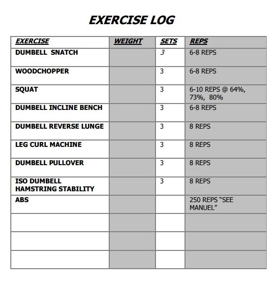 Exercise Log Templates | 19+ Free Printable Word, Excel & PDF Formats ...