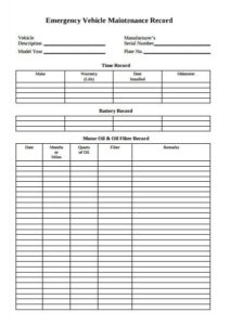 5+ Vehicle Repairing Log Template | Free Log Templates