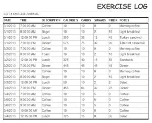 19+ Exercise Log Template | Free Log Templates