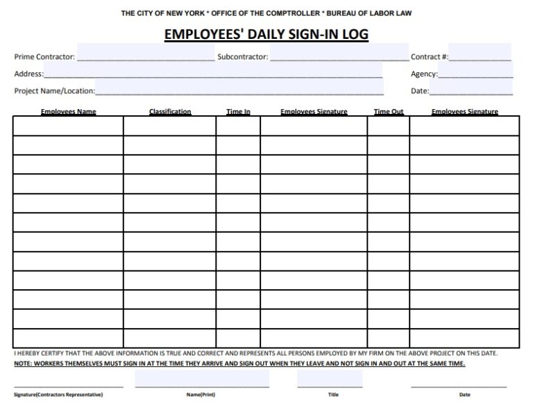 15+ Daily Log Template | Free Log Templates