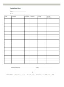 13+ Sales Log Template | Free Log Templates