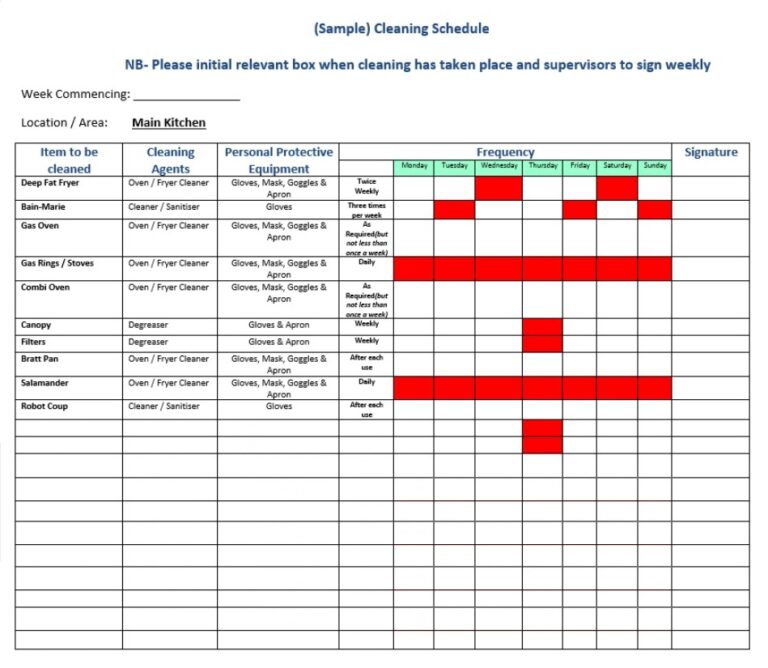 House Cleaning Log Template | Free Log Templates