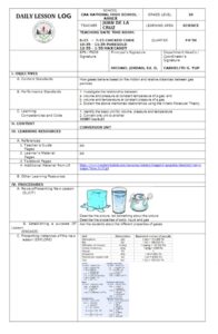 Daily Lesson Log Template | Free Log Templates