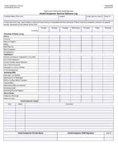 Delivery Log Template | Free Log Templates