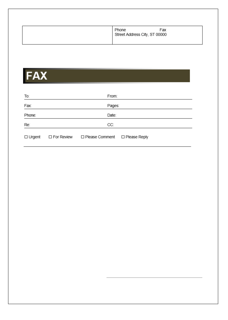 Fax Log Sheet